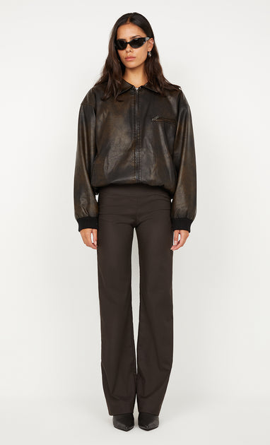 Tyla Bomber Jacket in Vintage Choc - BEC + BRIDGE – BEC + BRIDGE US