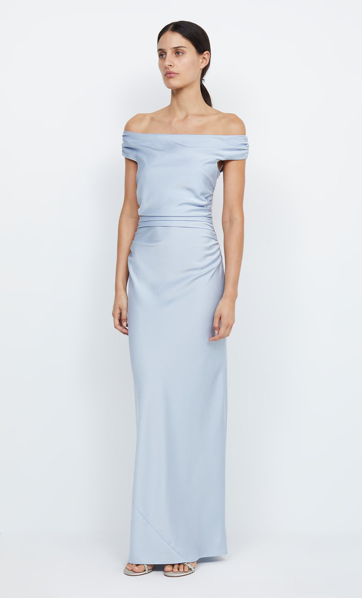 ETERNITY OFF SHOULDER MAXI - DUSTY BLUE – BEC + BRIDGE US
