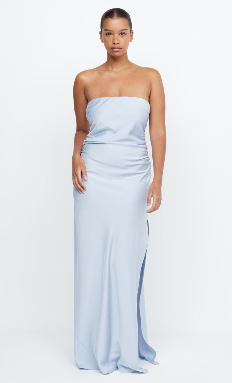 ETERNITY STRAPLESS MAXI - DUSTY BLUE – BEC + BRIDGE US