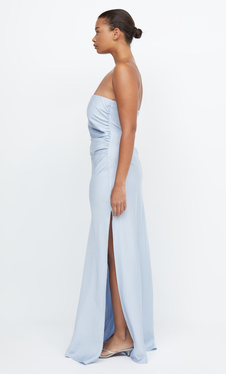ETERNITY STRAPLESS MAXI - DUSTY BLUE – BEC + BRIDGE US