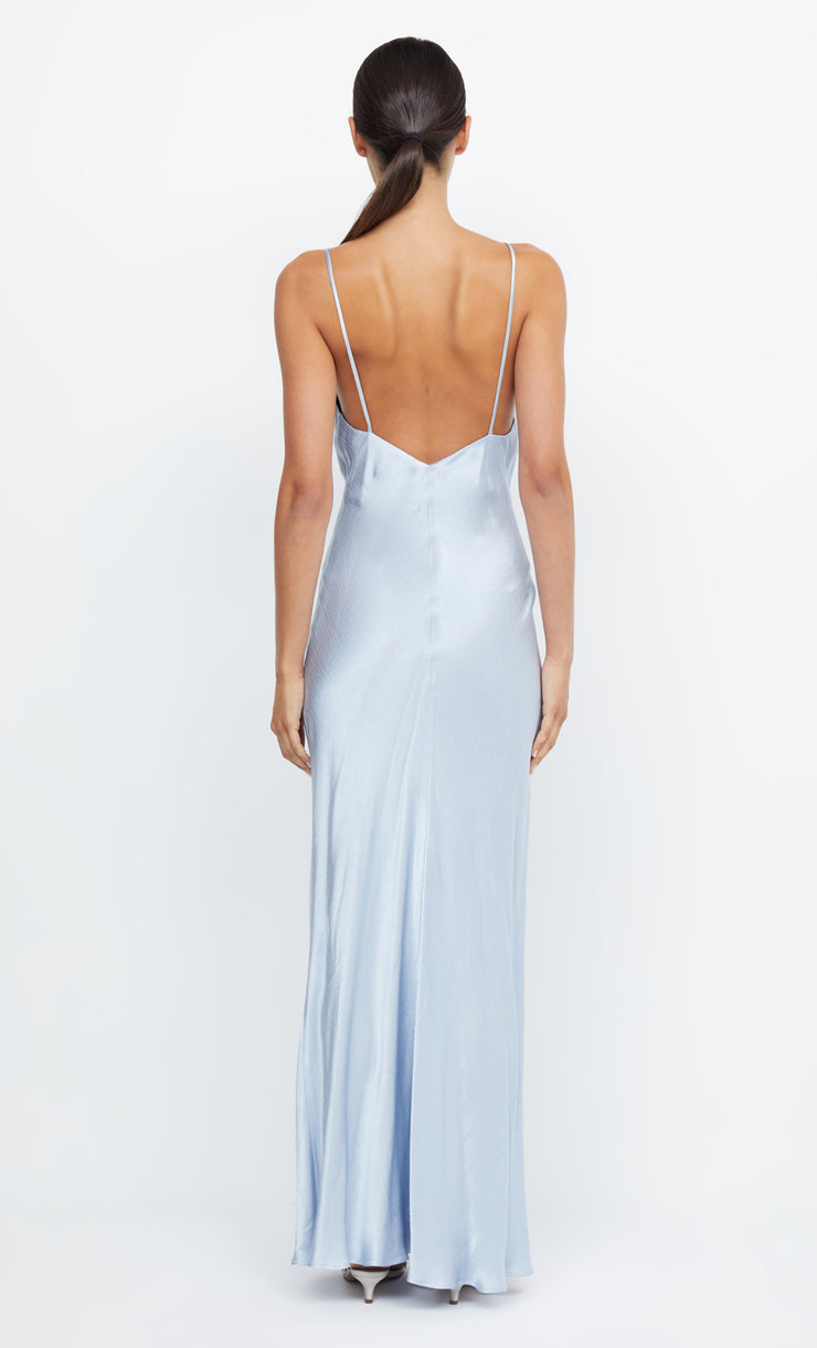 MOON DANCE V MAXI DRESS - DUSTY BLUE – BEC + BRIDGE US