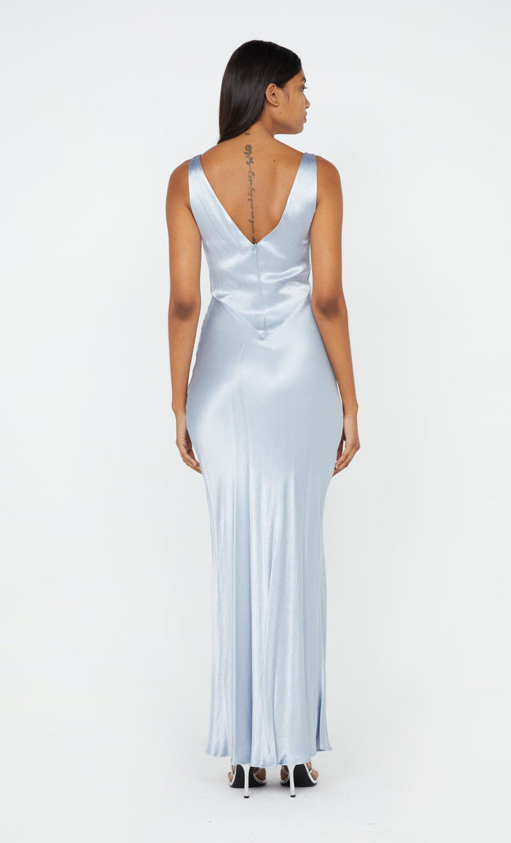 Moon Dance V Neck Verona Maxi Prom Bridesmaid Dress in Dusty Blue by ...