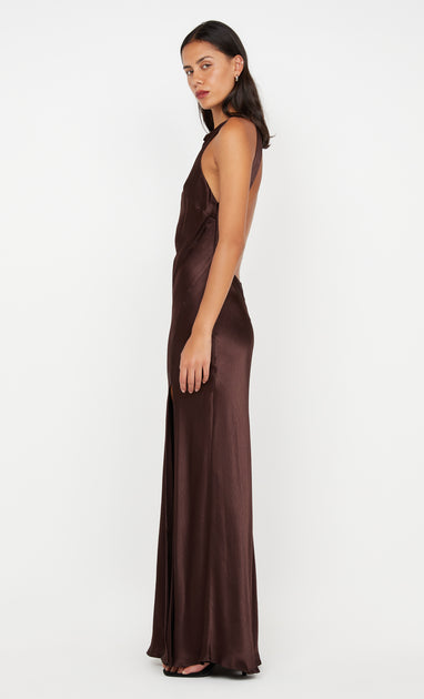 SOL MAXI DRESS - DARK CHOCOLATE – BEC + BRIDGE US